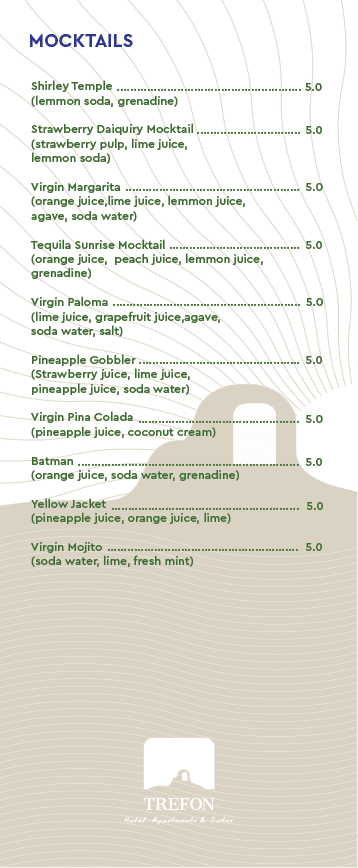 Menu Page - Trefon Hotel